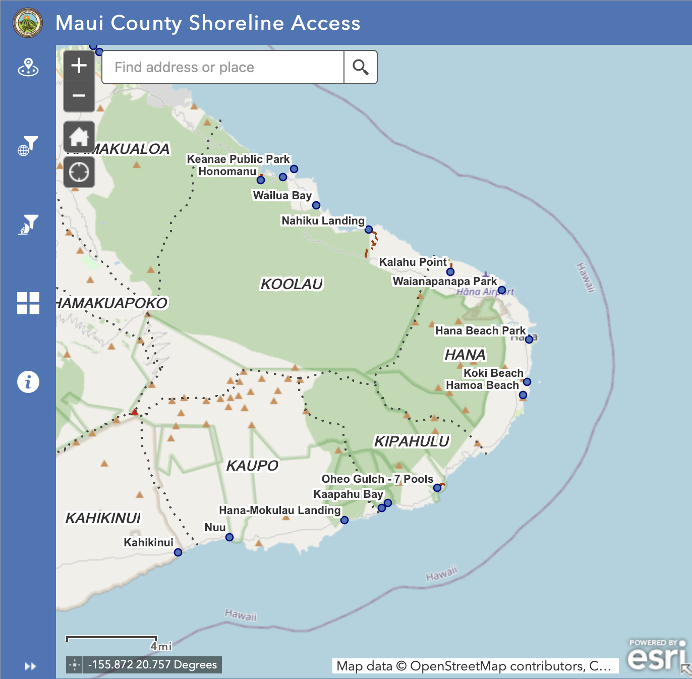 Maui County launches new online atlas for shoreline access - Hāna Maui!